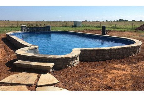 Custom HydroSphere 10' x 20' Oval Semi-Inground Packaged Poo